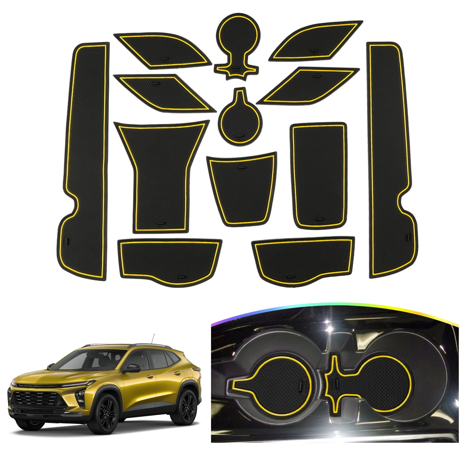 SKTU 2024-2025 Chevy Trax Door Slot Mat - 14PCS Fit 2024-2025 Trax Door ...