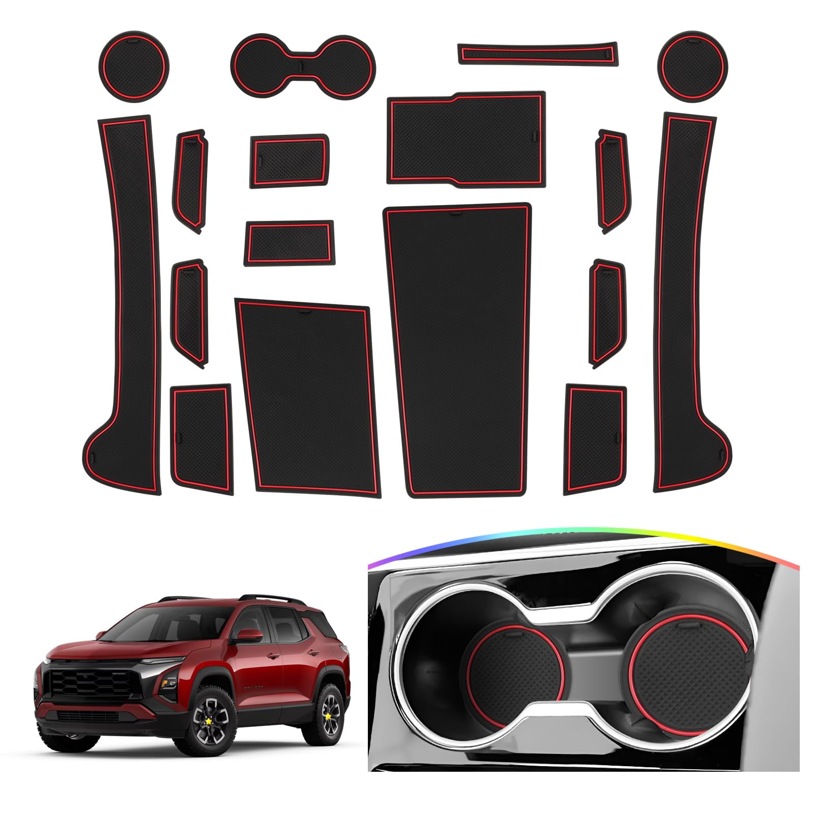 SKTU Door Slot Mat IFF17 for 2025+ Chevrolet Door Groove Gate Pad 17Pcs ...