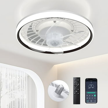 Moasis 52-inch 4-Blade Ceiling Fan with LED Light and Remote Control ...