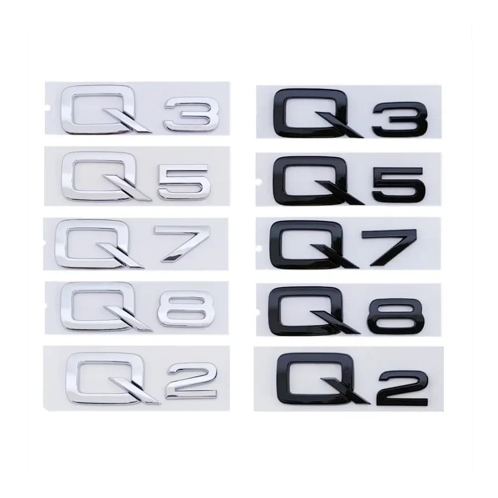 SKY 3D ABS Adhesive Chrome Black Car Trunk Number Letters Sticker For ...
