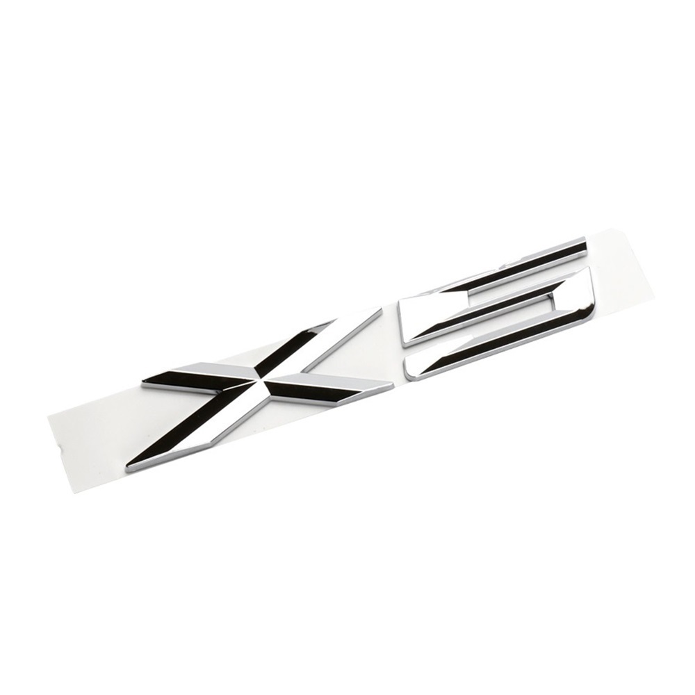 SKY 3D ABS Adhesive Chrome Black Logo X5 Emblem Letters Car Rear Trunk ...