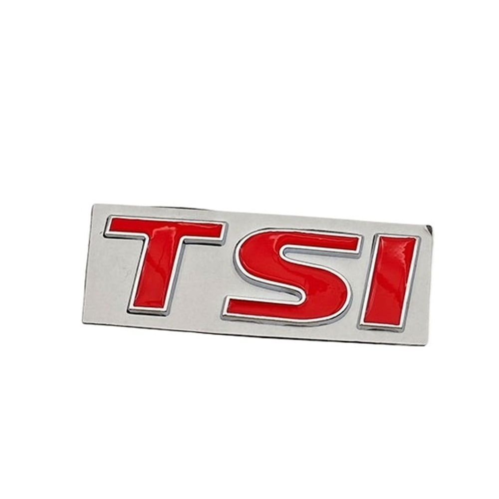 SKY 3D Metal TSI Emblem Chrome Black Letter Logo Car Rear Trunk Badge ...