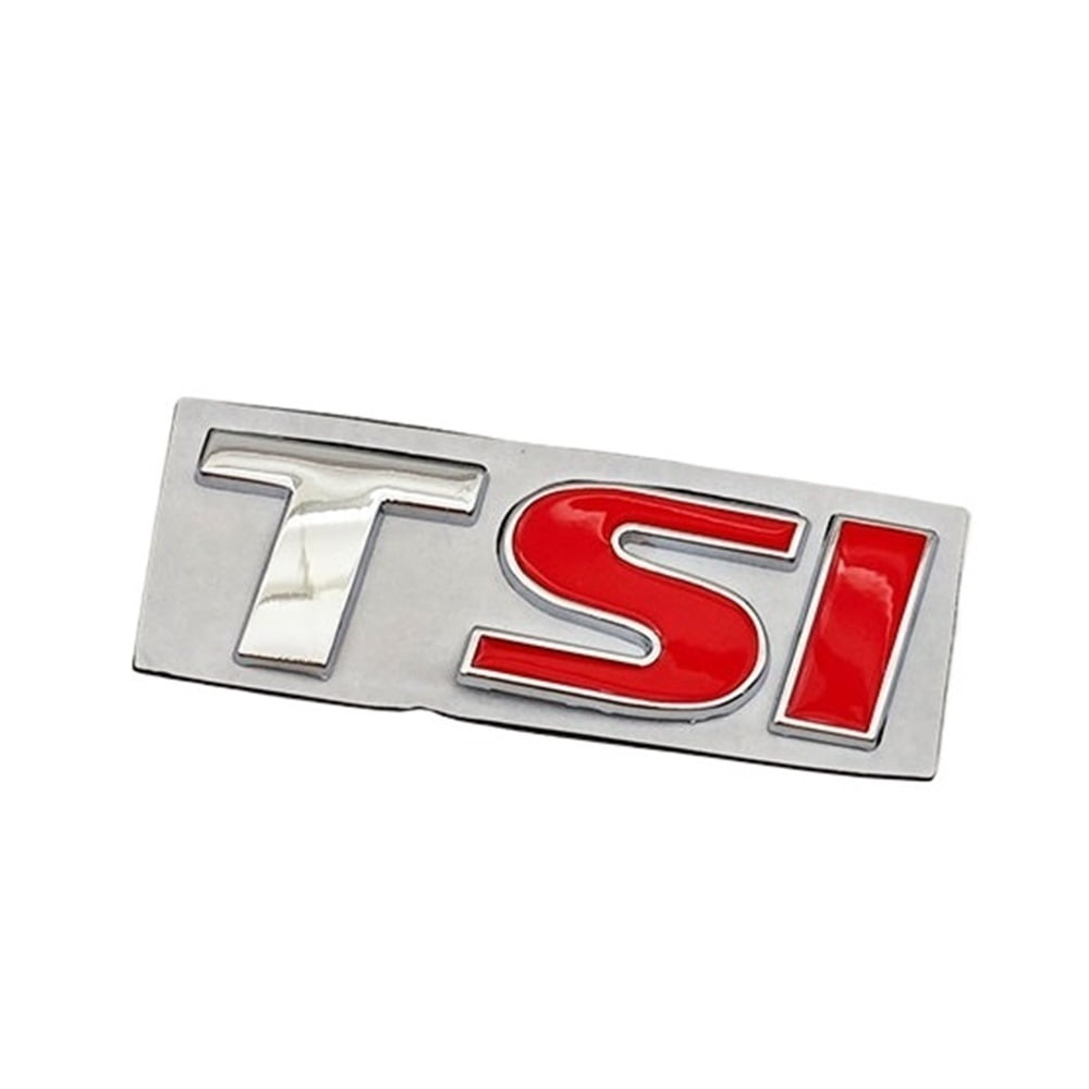 SKY 3D Metal TSI Emblem Chrome Black Letter Logo Car Rear Trunk Badge ...