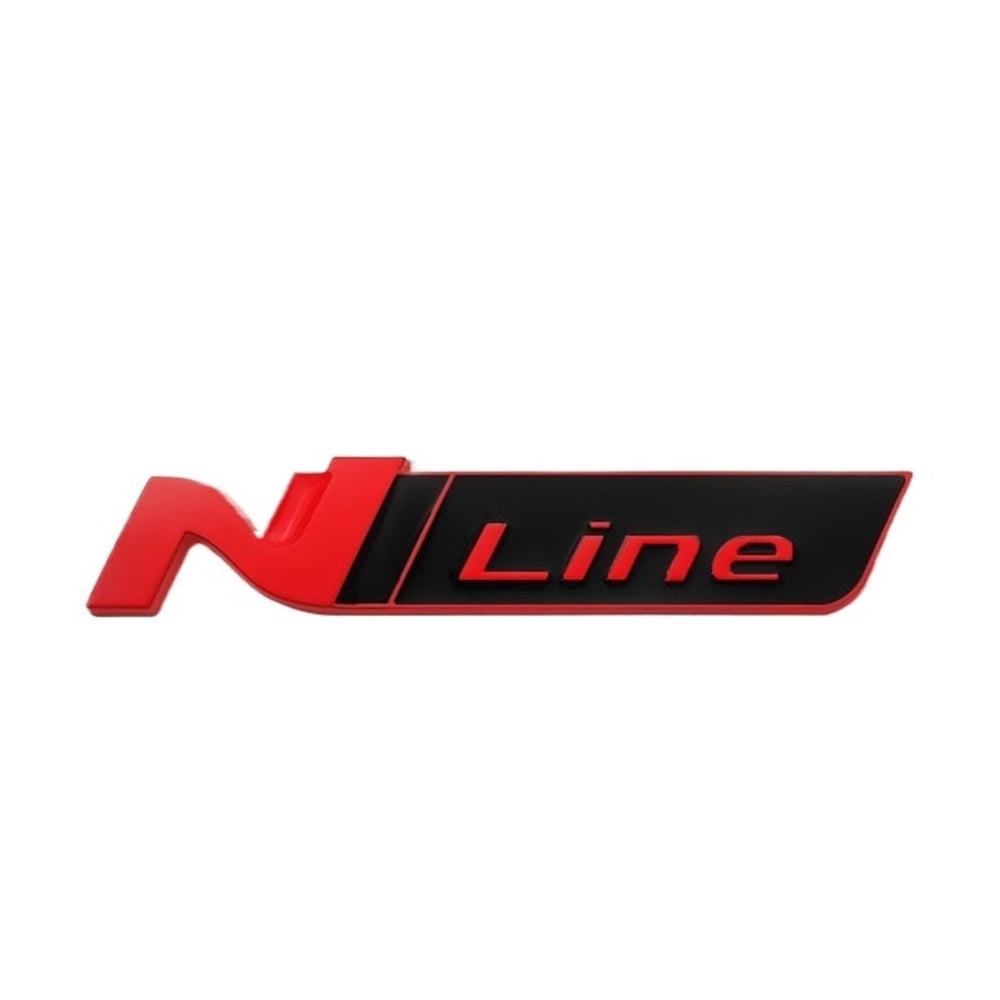 SKY 3d Metal Chrome Black Red Nline N Line Logo Car Grill Emblem Trunk ...
