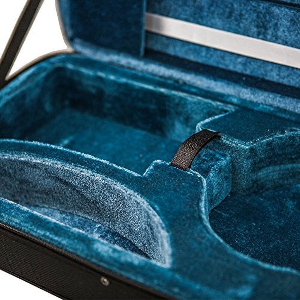 SKY 4/4 Full Size Violin Oblong Case Lightweight with Matching Blanket Black/Blue - Walmart.com