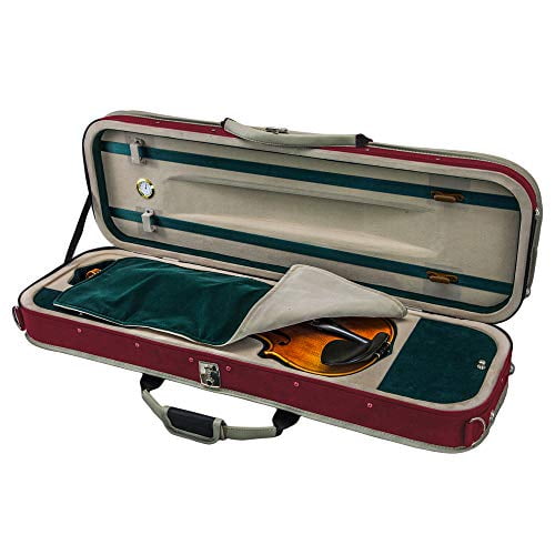 SKY 4/4 Full Size Violin Oblong Lightweight Case with Hygrometer Red ...