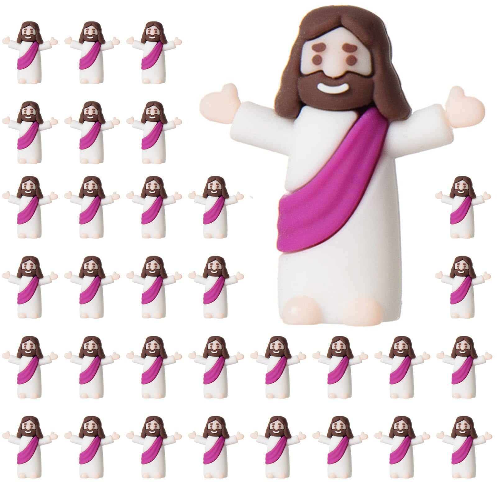 SKY 50 Pcs Little Jesus Figurine Mini Tiny Jesus Figures Religious ...
