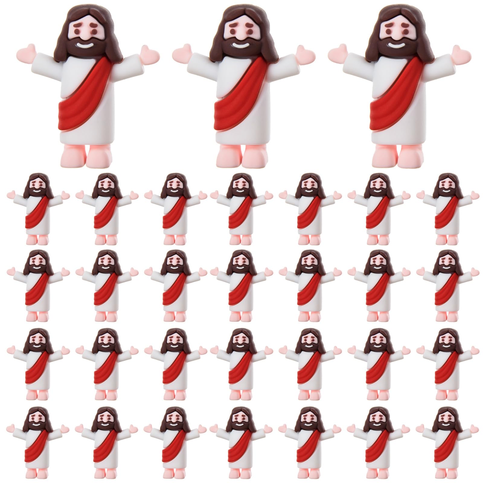 SKY 60 Pcs Little Jesus Figurine Miniature Tiny Jesus Figures Religious ...