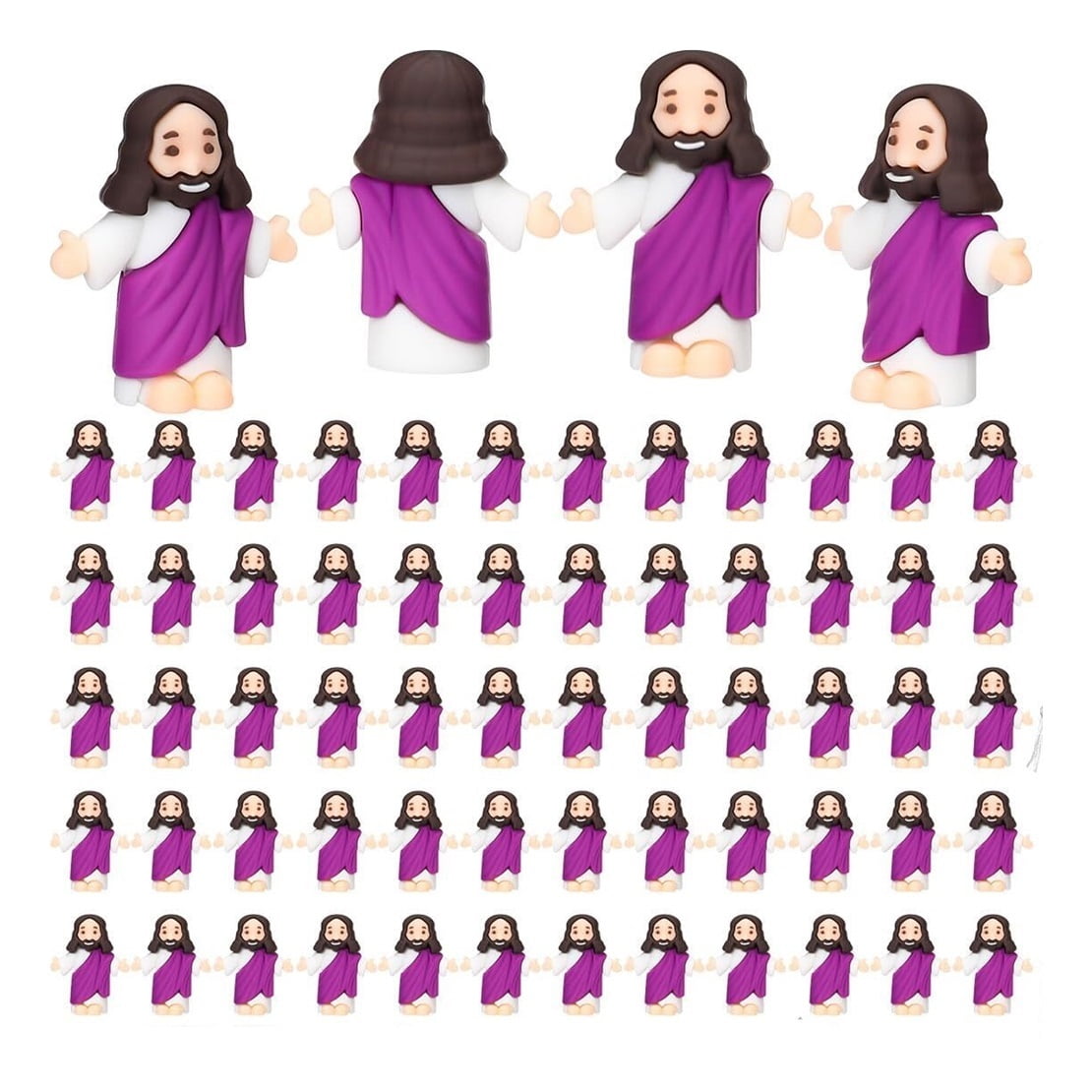 SKY 75 Sets Mini Jesus Figurines Easter Toys Little Tiny Jesus Figures ...
