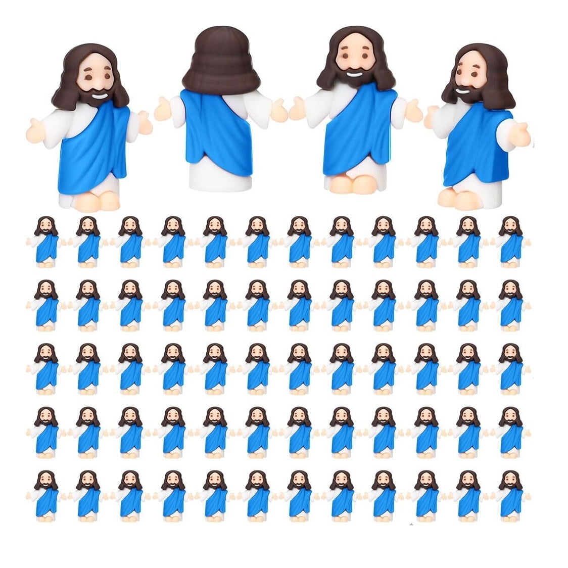 SKY 75 Sets Mini Jesus Figurines Easter Toys Little Tiny Jesus Figures ...