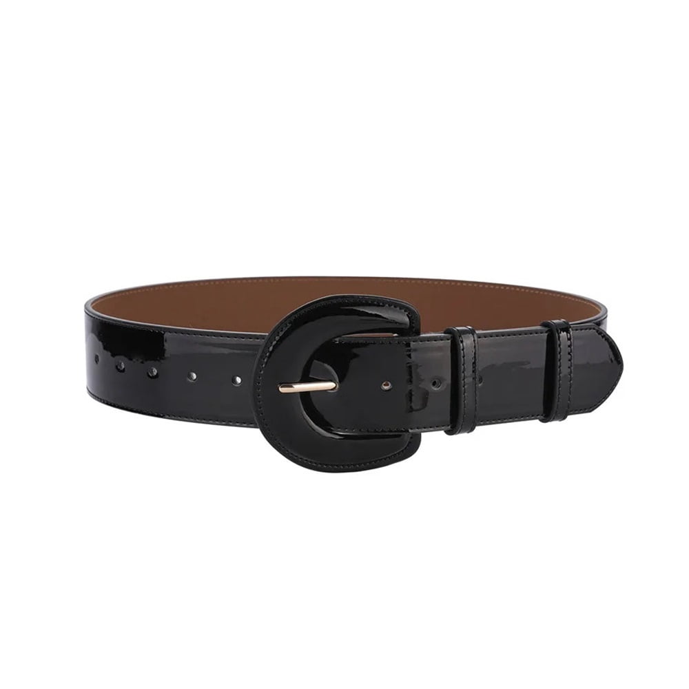 SKY Candy Color Women Leather Belts Wide Black Corset Belt Big Dress ...