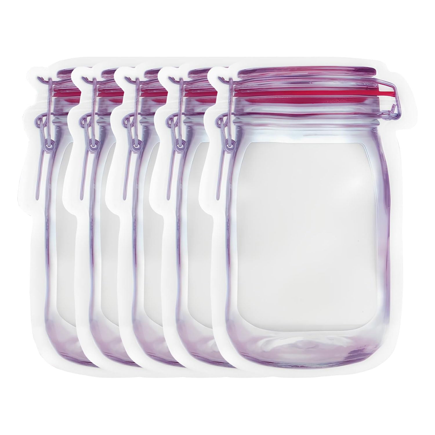 SKY FLEXI PACK 10pcs 12cm x 20cm Mason Jar Storage Bags with Ziplock Multipurpose Airtight Seal ...