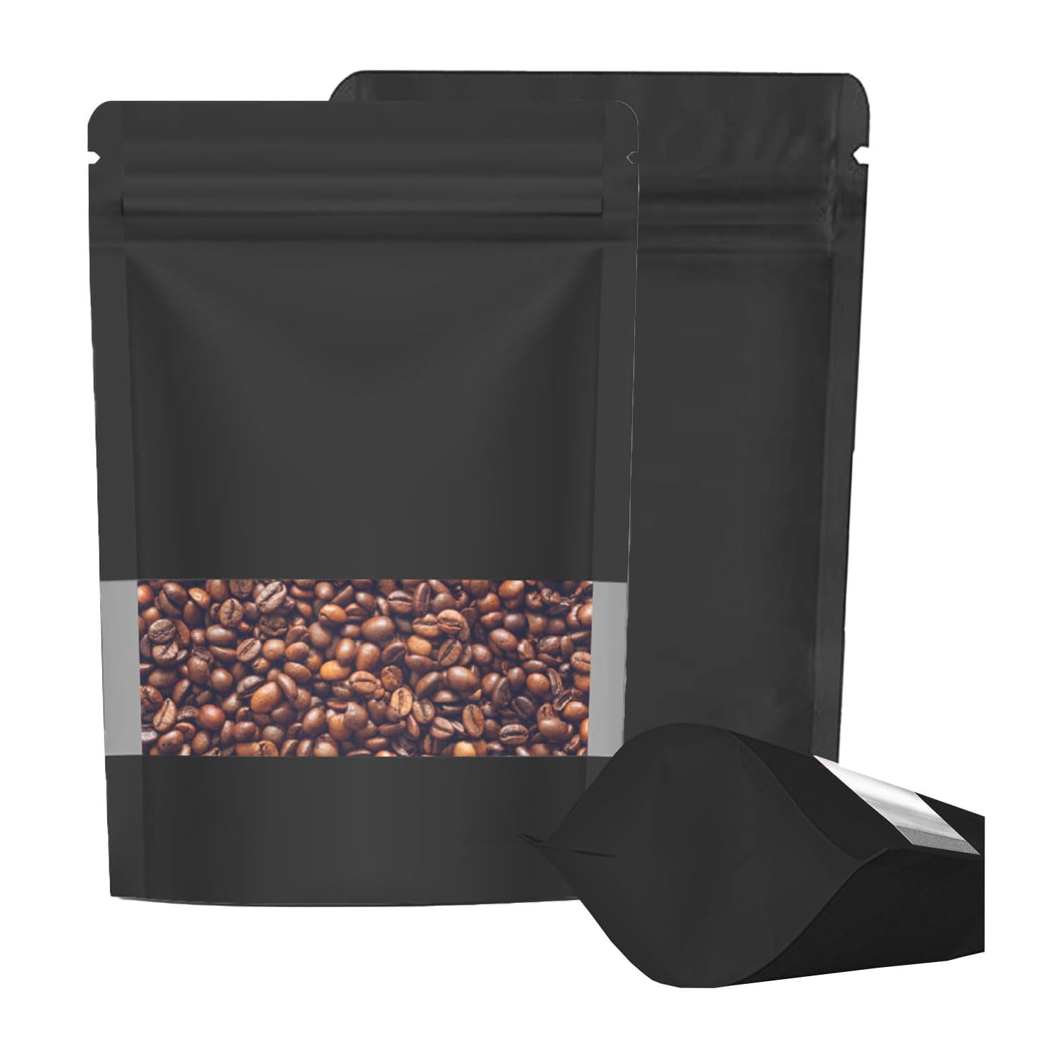 SKY FLEXI PACK Ziplock Matte Finish Polyester Pouch 13 x 215cm Black Pack of 100 Airtight ...