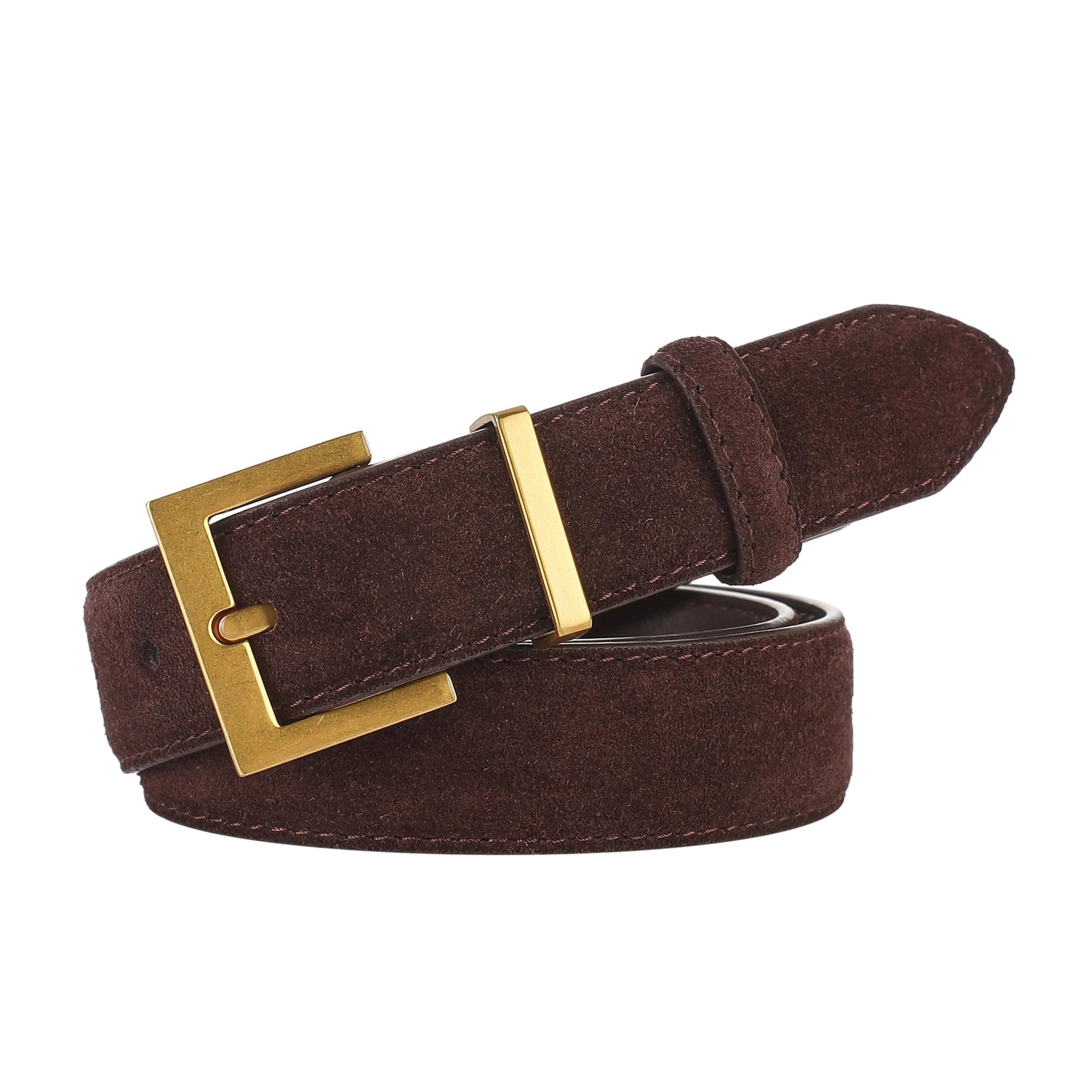 SKY Fashion Suede Cowhide Women's Belts Genuine Leather 2.8cm Wide Belt Metal Buckle Women Belt ...