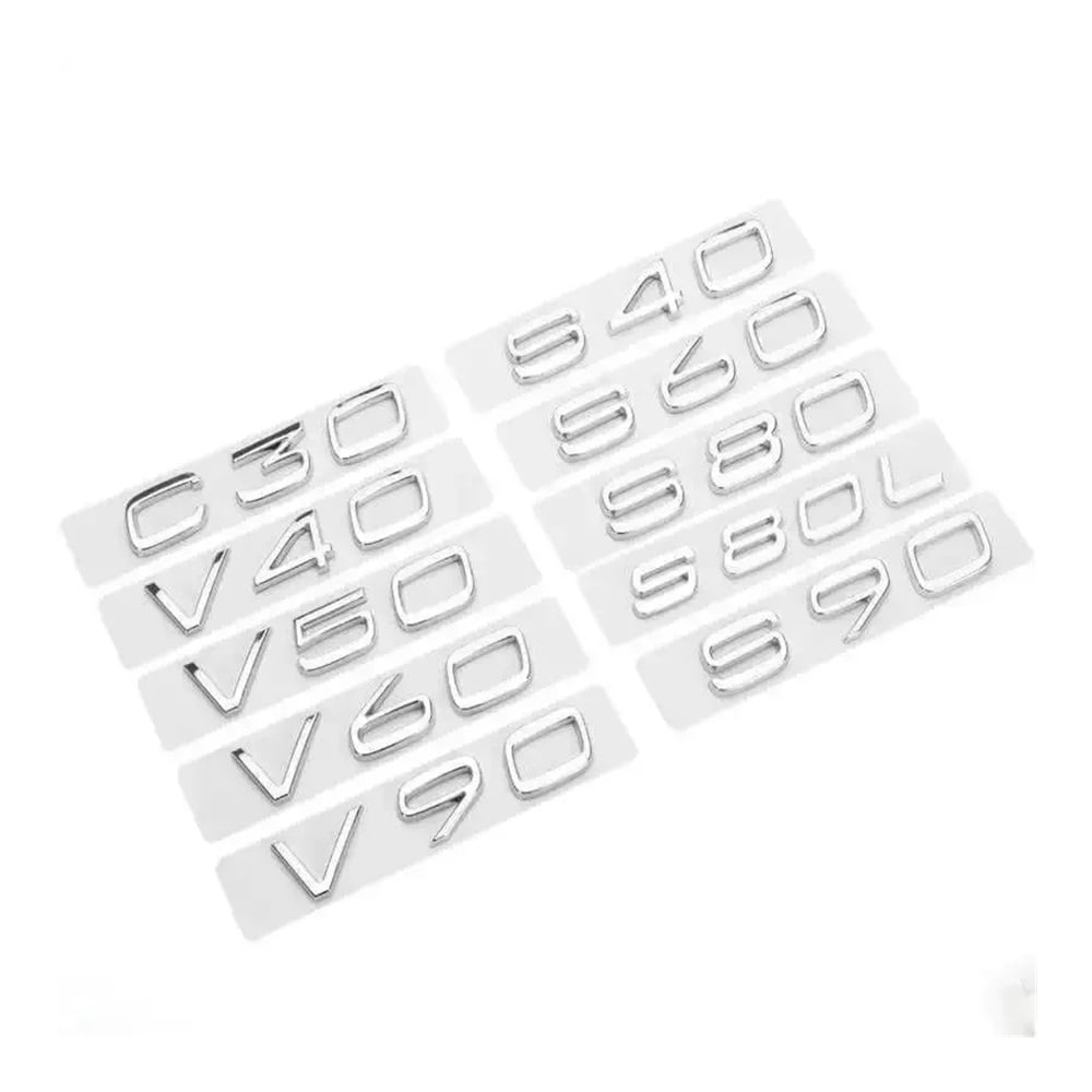 SKY For Volvo Rear Trunk Tailgate Emblem Badge Stickers Letters C30 V40 ...