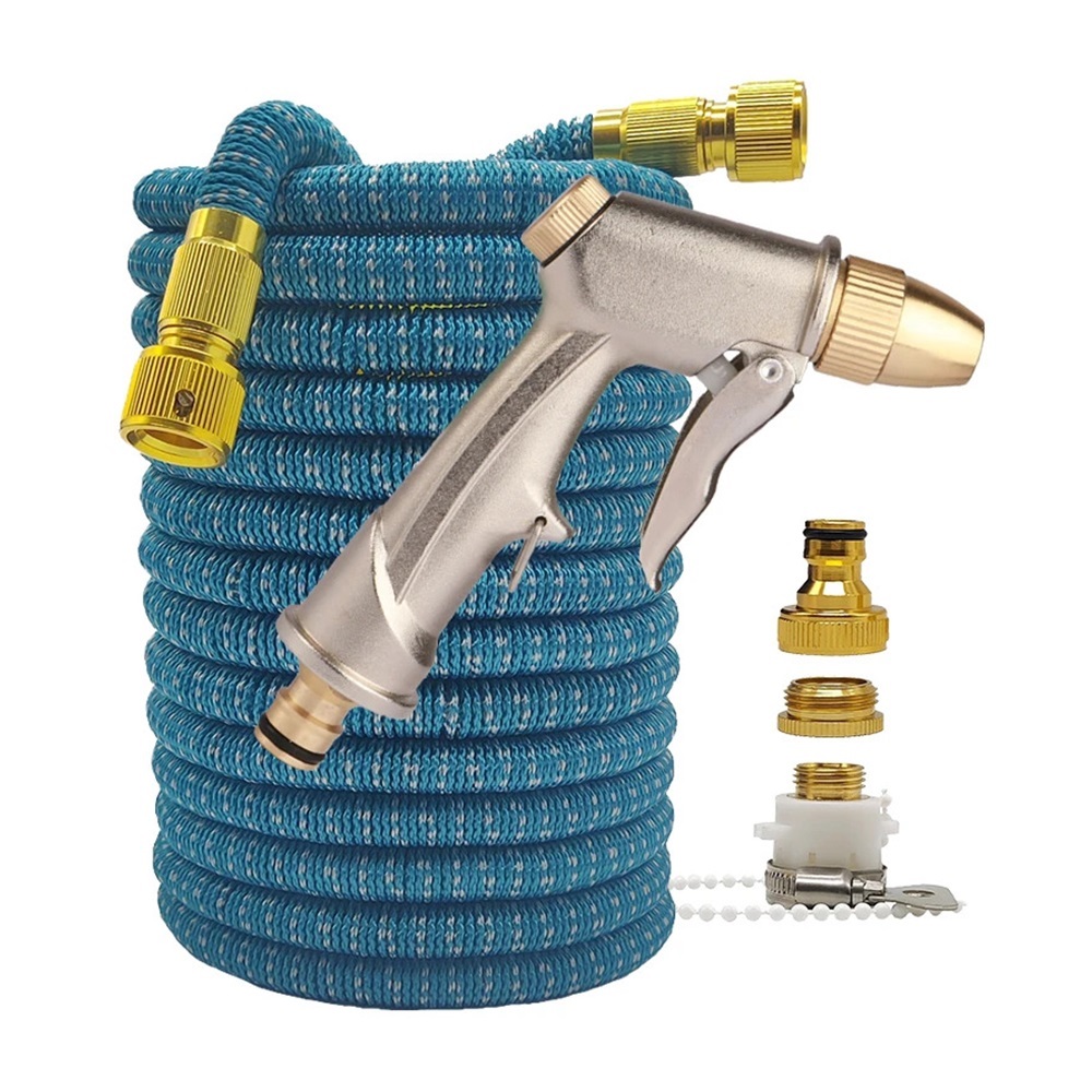 SKY High Pressure Garden Water Hose Expandable Double Metal Connector ...