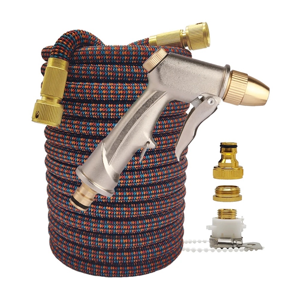 SKY High Pressure Garden Water Hose Expandable Double Metal Connector ...