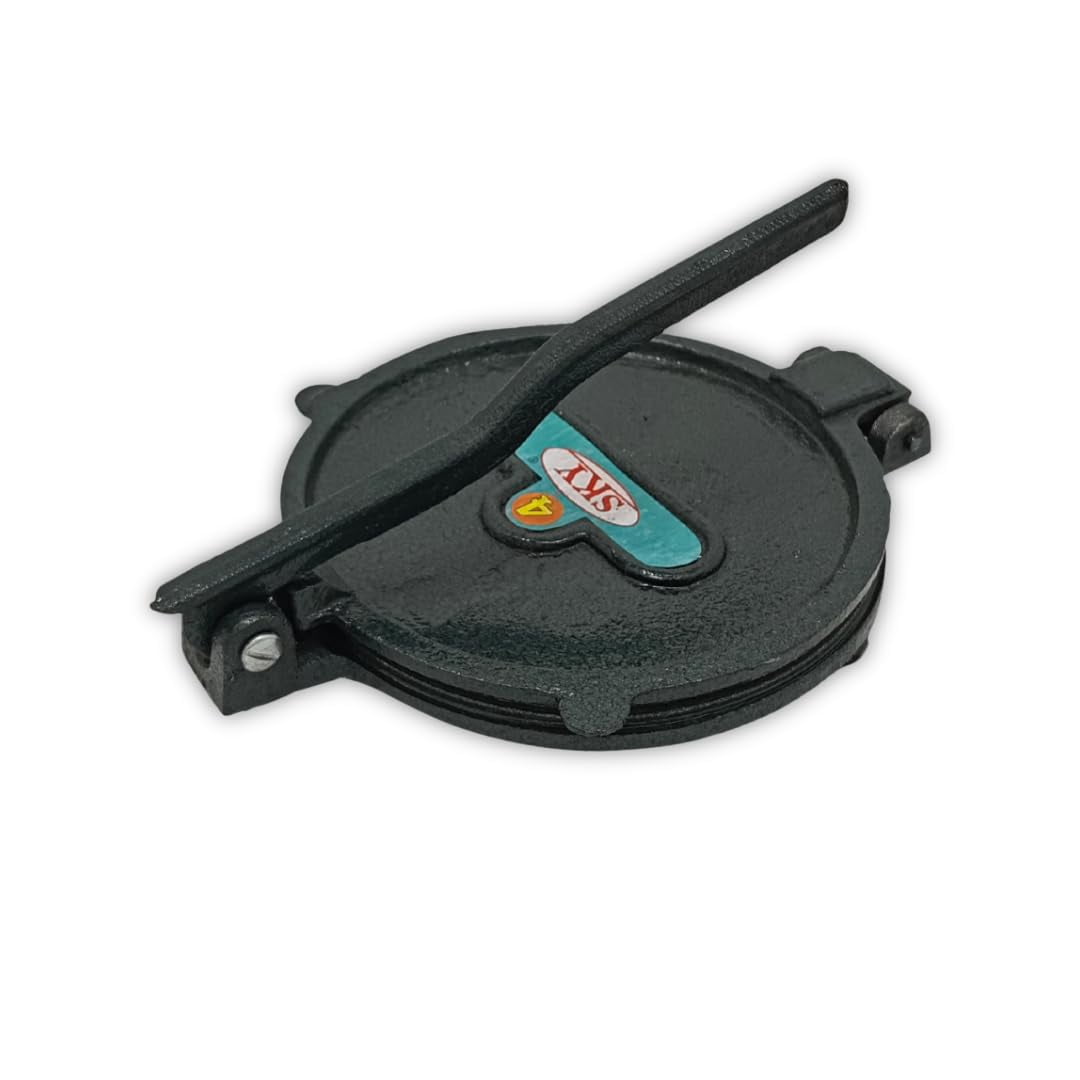 SKY KITCHENWARE Iron Puri Press with Steel plates Puri Paratha Roti ...