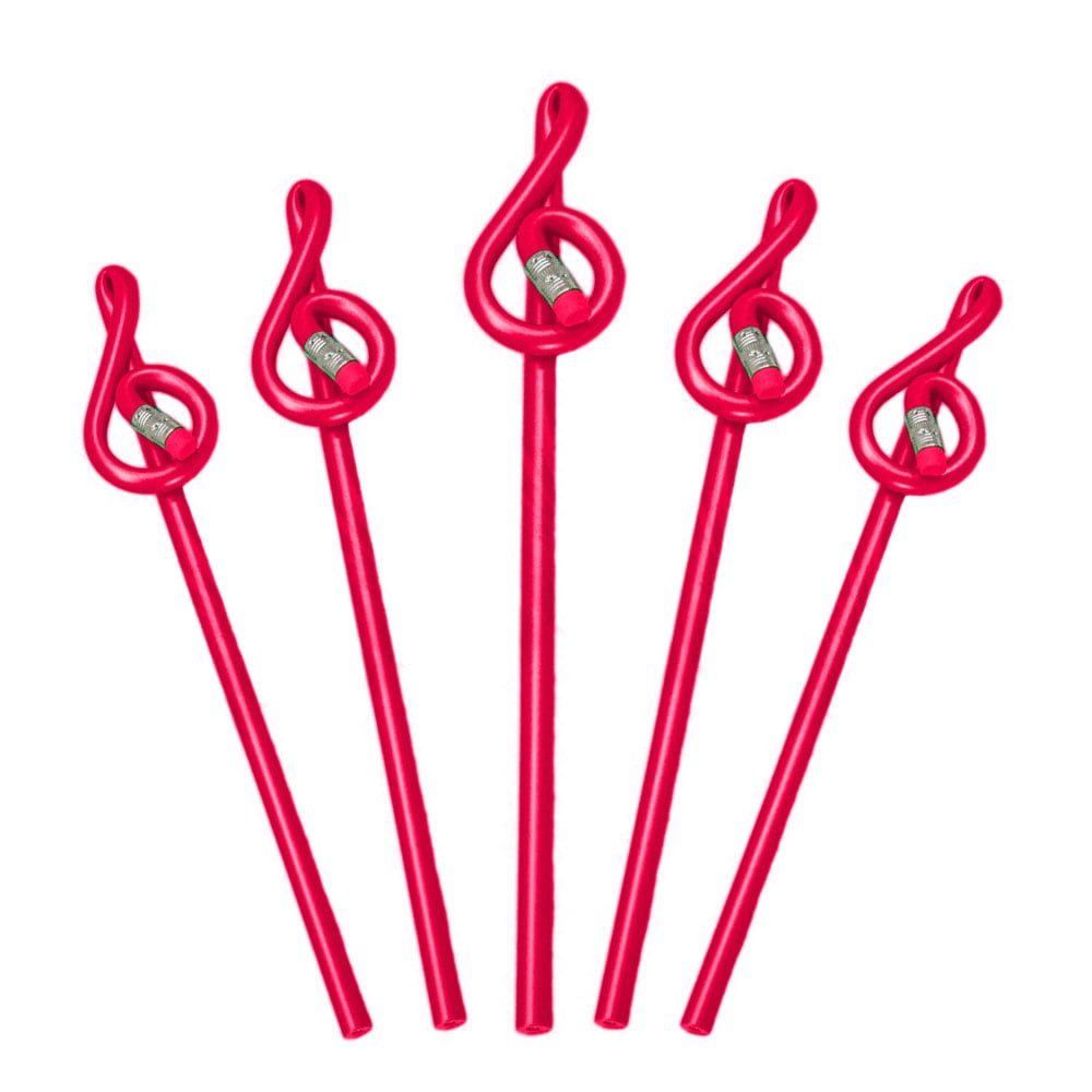 SKY Treble Clef Shaped Pencil with Eraser Pink Color Great Gift ...