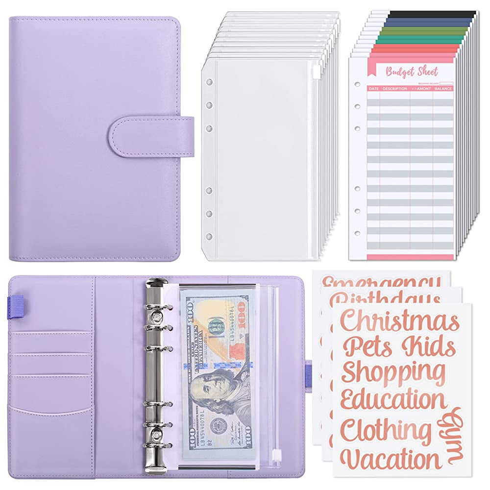 SKYDUE A6 Budget Binder with Category Labels for Budgeting , A6 PU ...