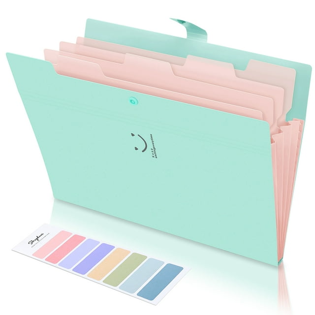 SKYDUE Expanding File Folder with 5 Pockets - Letter A4 Paper Accordion Document Organizer ...