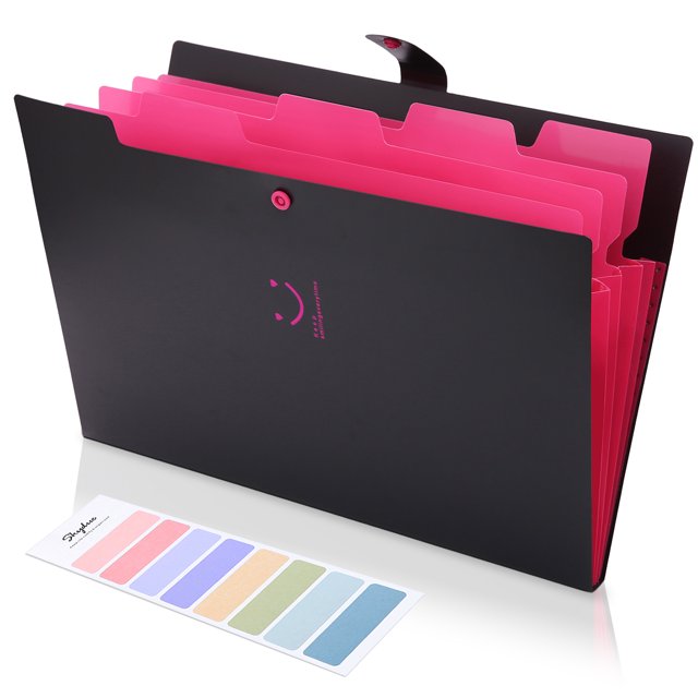 SKYDUE Expanding File Folder with 5 Pockets - Letter A4 Paper Accordion Document Organizer ...