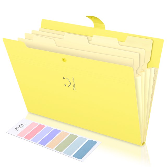 Skydue Expanding File Folder With 5 Pockets Letter A4 Paper Accordion Document Organizer
