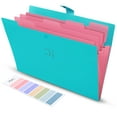 SKYDUE Expanding File Folder - 5 Pockets, A4 Paper, Document Organizer, Office Supplies ...