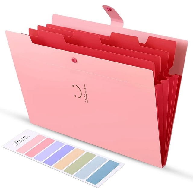 SKYDUE Expanding File Folder with 5 Pockets - Letter A4 Paper Accordion Document Organizer ...