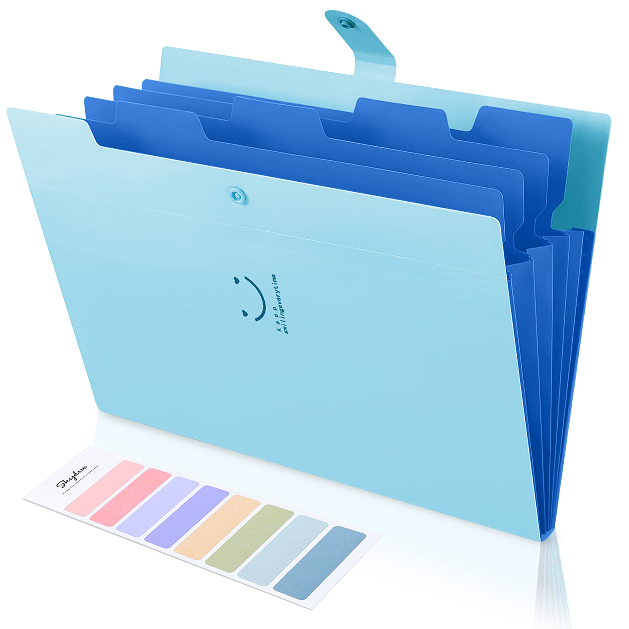 Skydue Expanding File Folder With 5 Pockets Letter A4 Paper Accordion Document Organizer