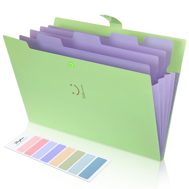 Skydue Expanding File Folder With Customized Labels In 8 Colors 5 Pockets Letter A4 Paper