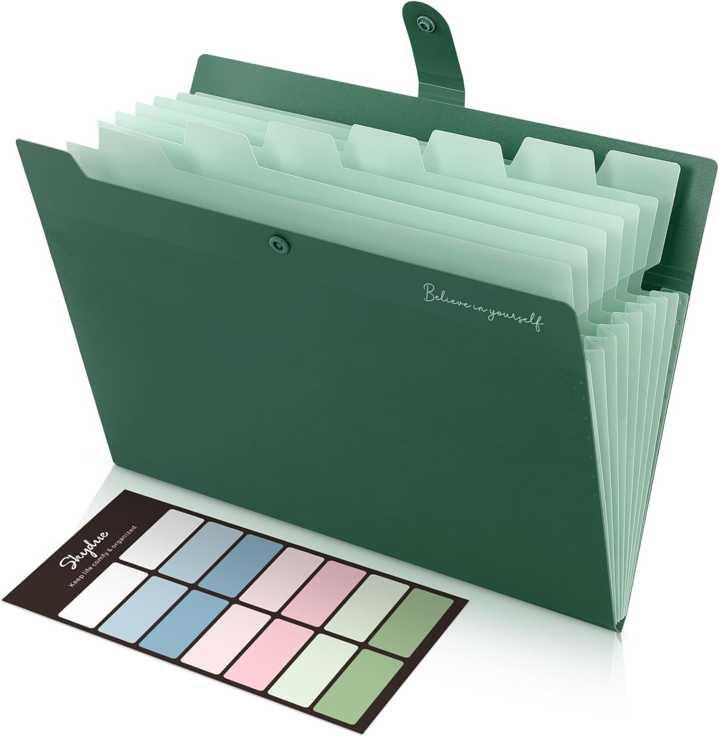 SKYDUE Expanding File Organizer with 8 Pockets, Accordion File Folders ...