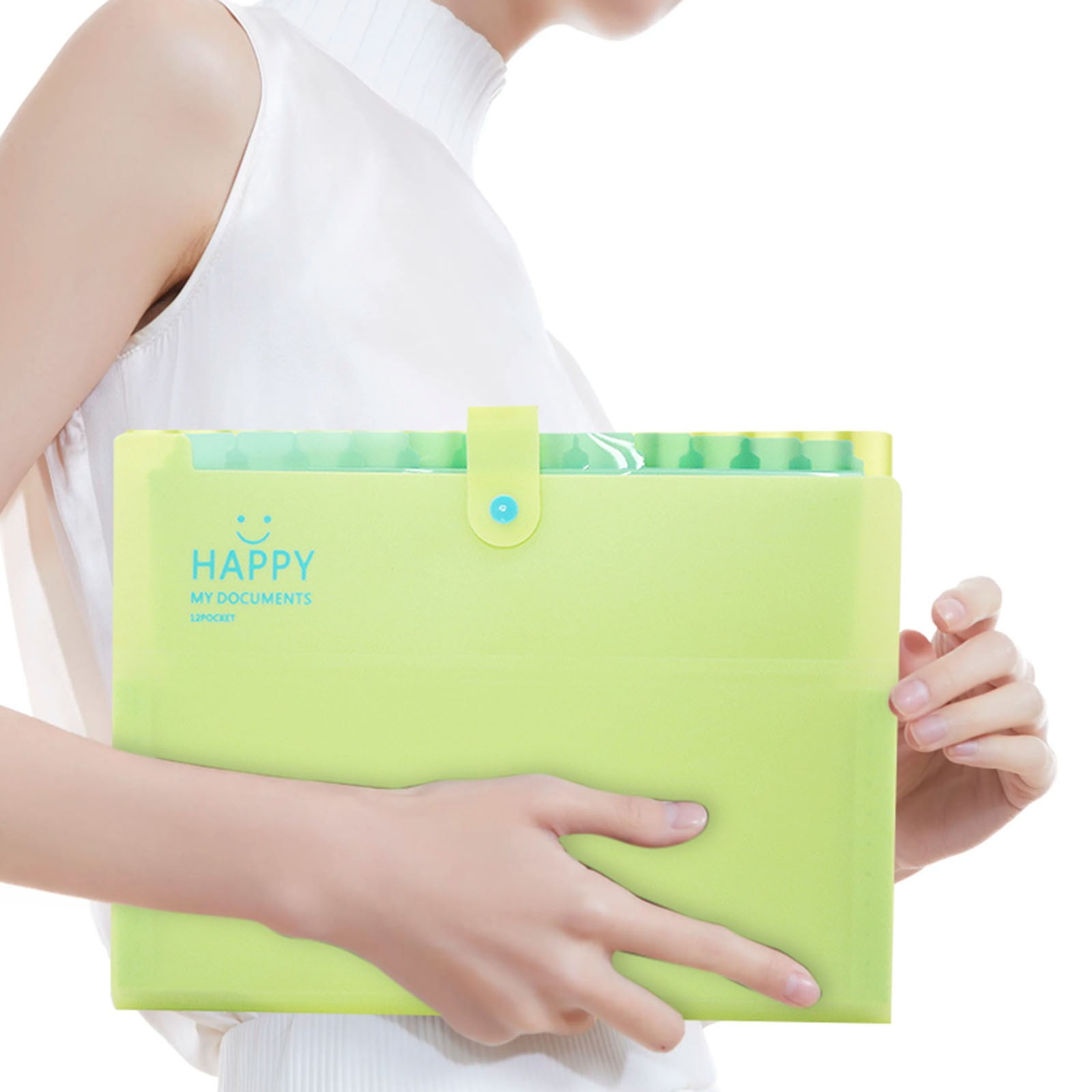 Skydue Expanding File Organizer With 12 Pockets Accordion File Folders With Labels Portable