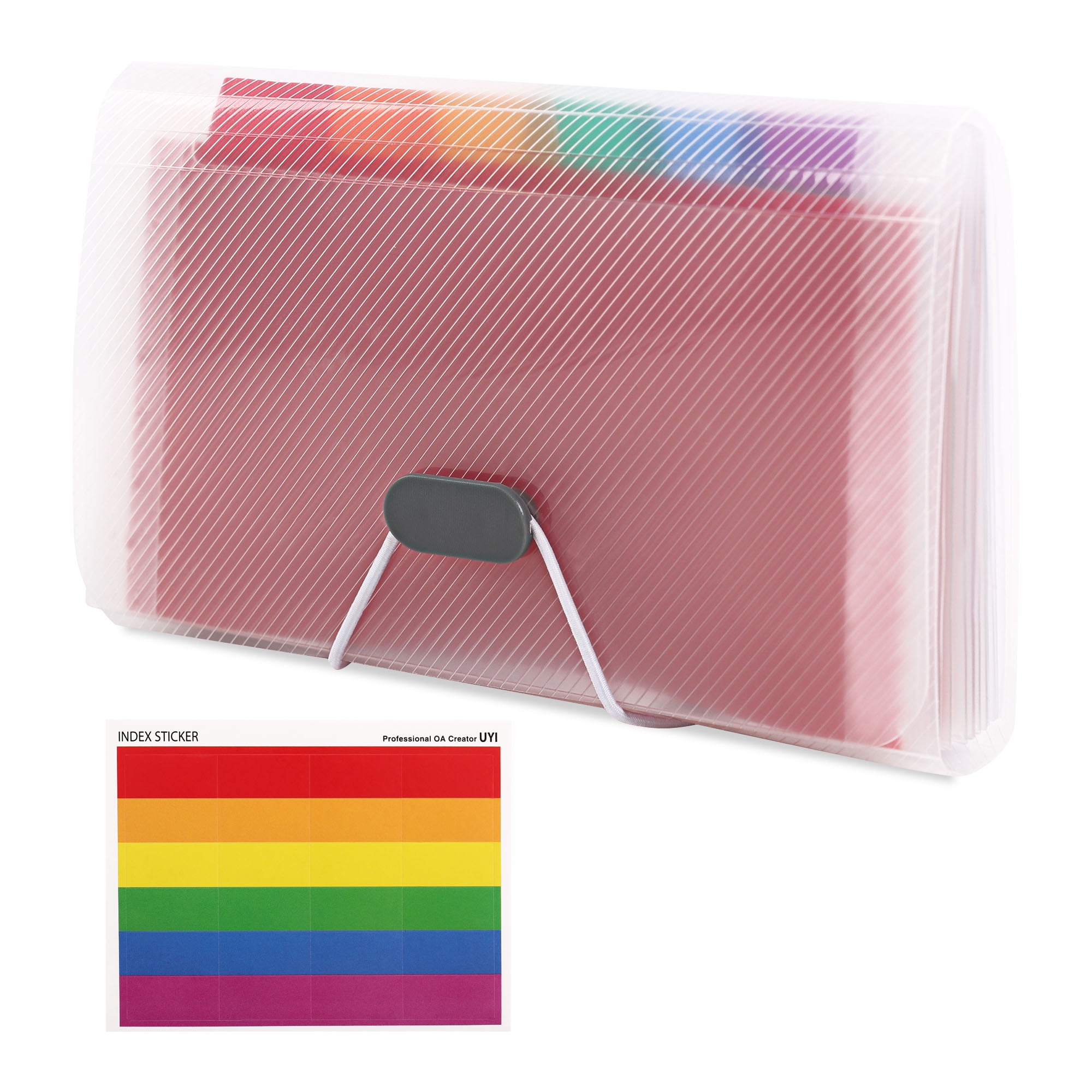 SKYDUE Hanging File Folders，Cascading Rainbow Color Wall Organizer with ...