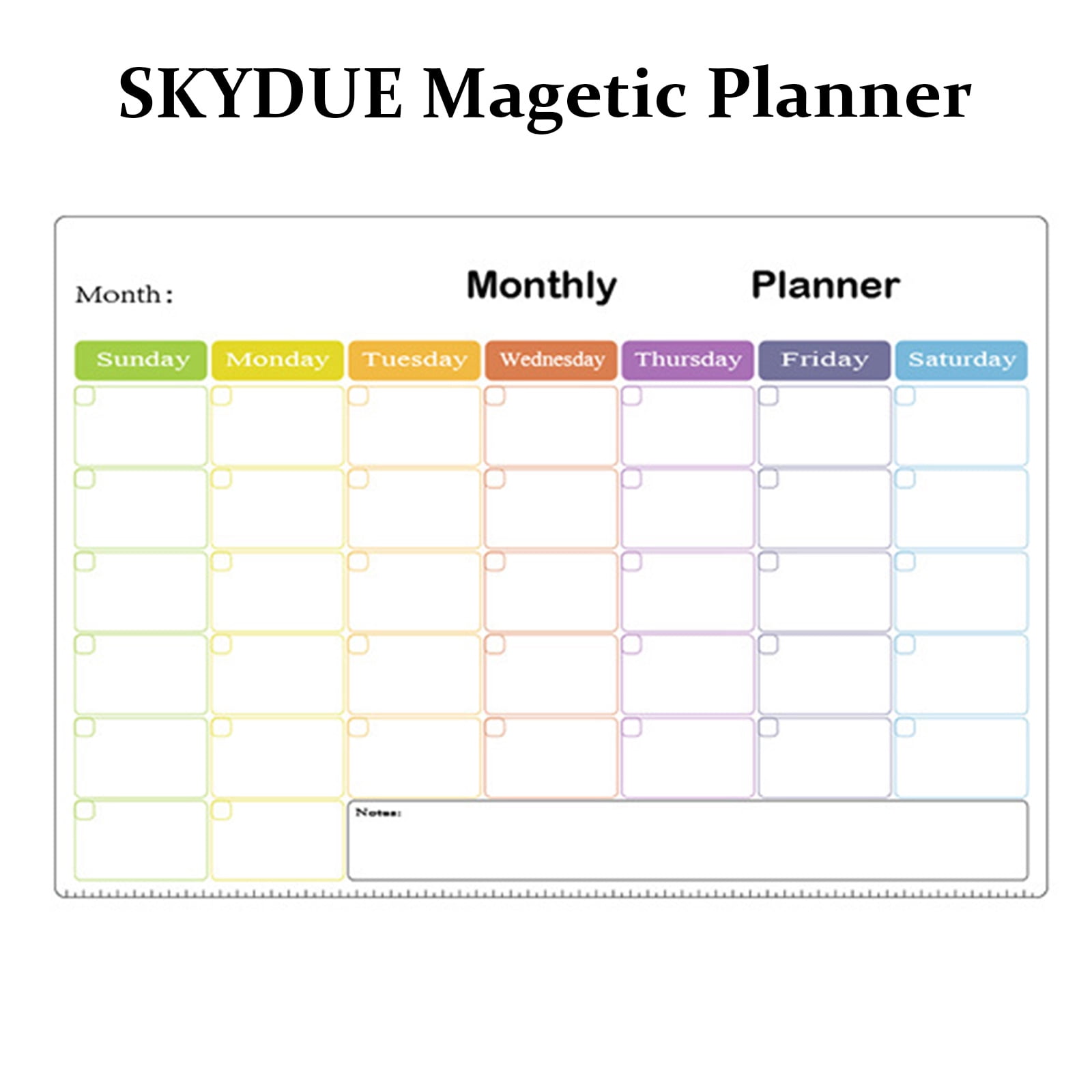 SKYDUE Magnetic Calendar for Fridge，Magnetic Planner Board with 3 ...