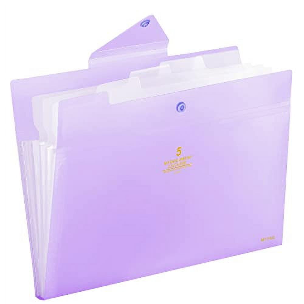 SKYDUE Purple Expanding File Folders with Pockets. Accordion File ...
