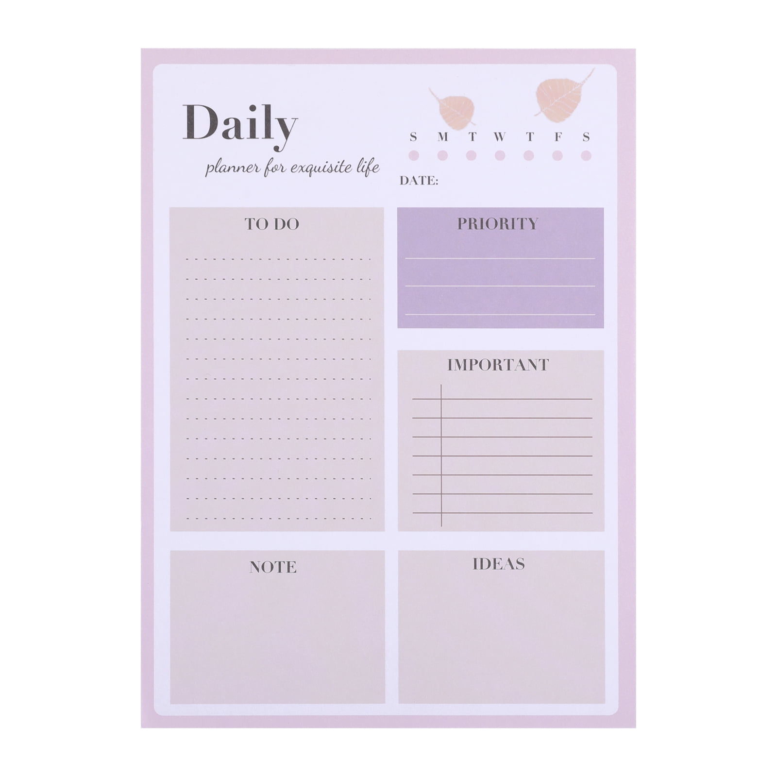 SKYDUE Tear-off Planning Notepad，Planner and Organizer for School ...