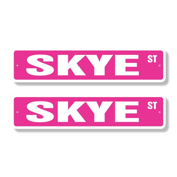 SKYE Classic Street Sign (2 Pack) Childrens Name Room Sign Road Sign ...