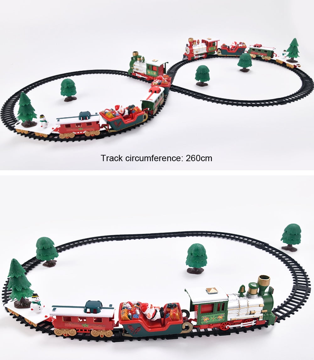 SKYESHEALLY Unbranded Lights And Sounds Christmas Train Set Railway ...