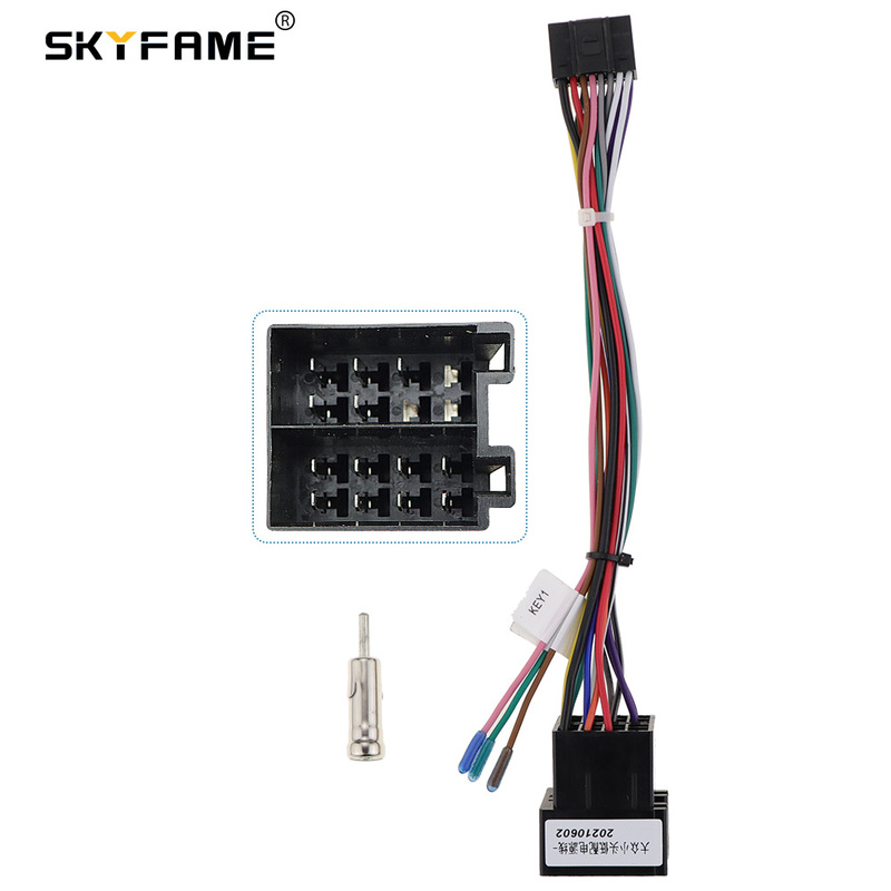 SKYFAME 16Pin Car ISO Wiring Harness Adapter Android Radio Power Cable ...