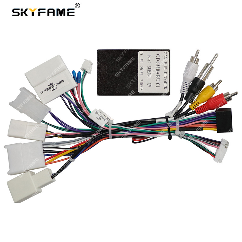 SKYFAME 16Pin Car Wiring Harness Adapter Canbus Box Decoder For Subaru ...
