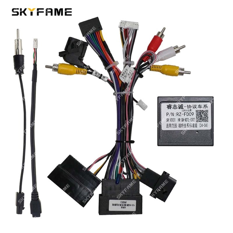 SKYFAME 16Pin Car Wiring Harness Adapter Power Cable Canbus Box For ...