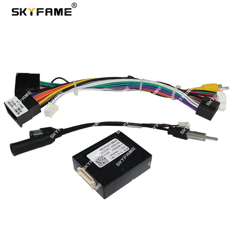 SKYFAME 16Pin Car Wiring Harness Adapter With Canbus Box Decoder Android Radio Power Cable For ...
