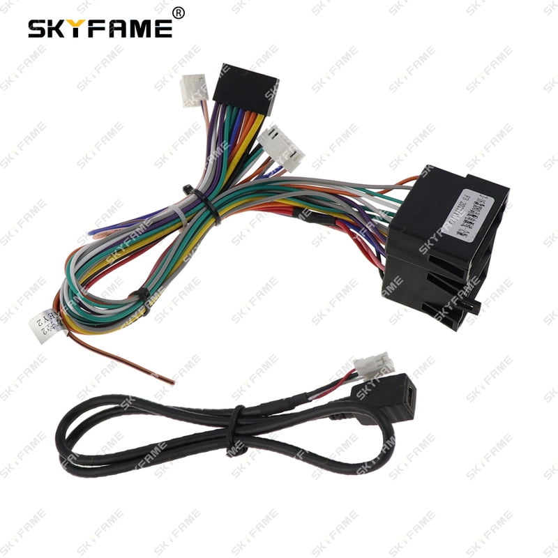 SKYFAME 16Pin Car Wiring Harness Adapter With Canbus Box Decoder For Faw Bestune X80 Android ...