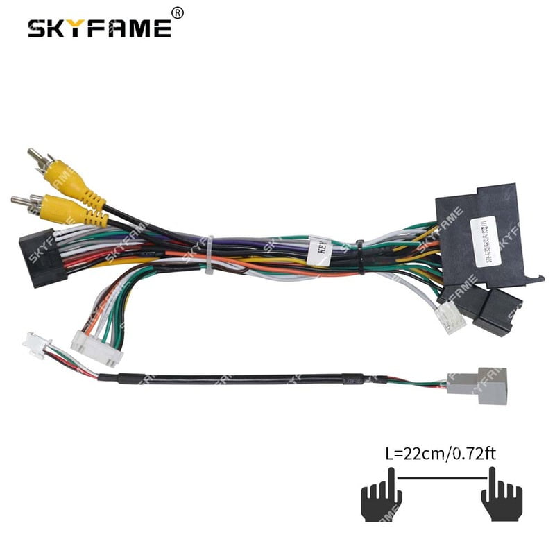 SKYFAME Car 16 Pin Stereo Wire Harness Adapter With Canbus Box Decoder ...