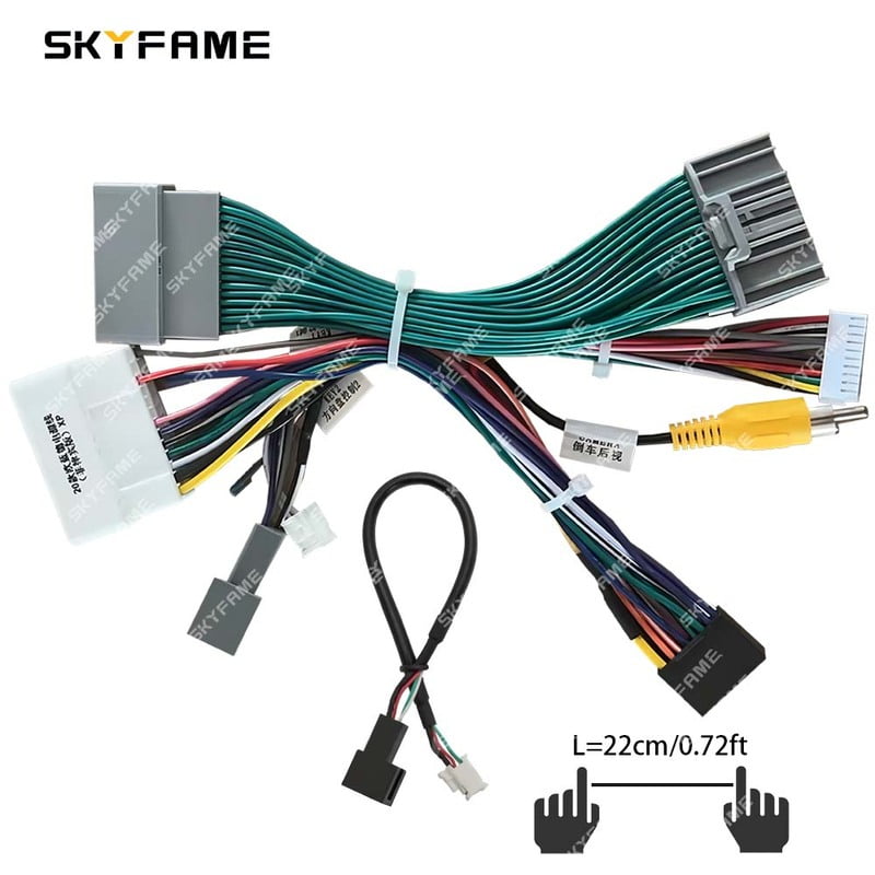 SKYFAME Car 16pin Wiring Harness Adapter Canbus Box Decode Android ...
