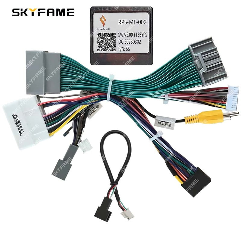 SKYFAME Car 16pin Wiring Harness Adapter Canbus Box Decode Android ...