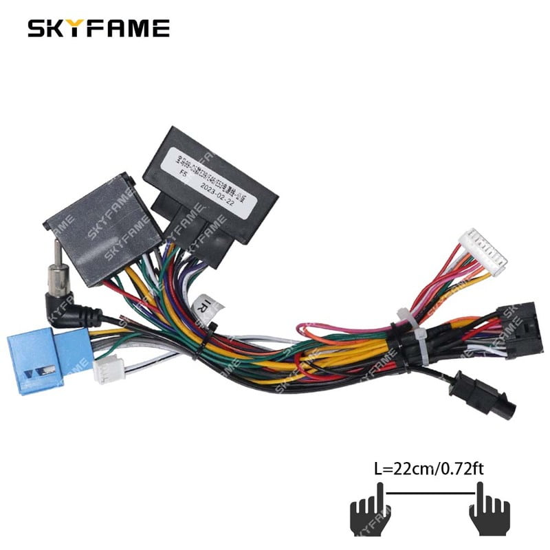 SKYFAME Car 16pin Wiring Harness Adapter Canbus Box Decoder Android ...