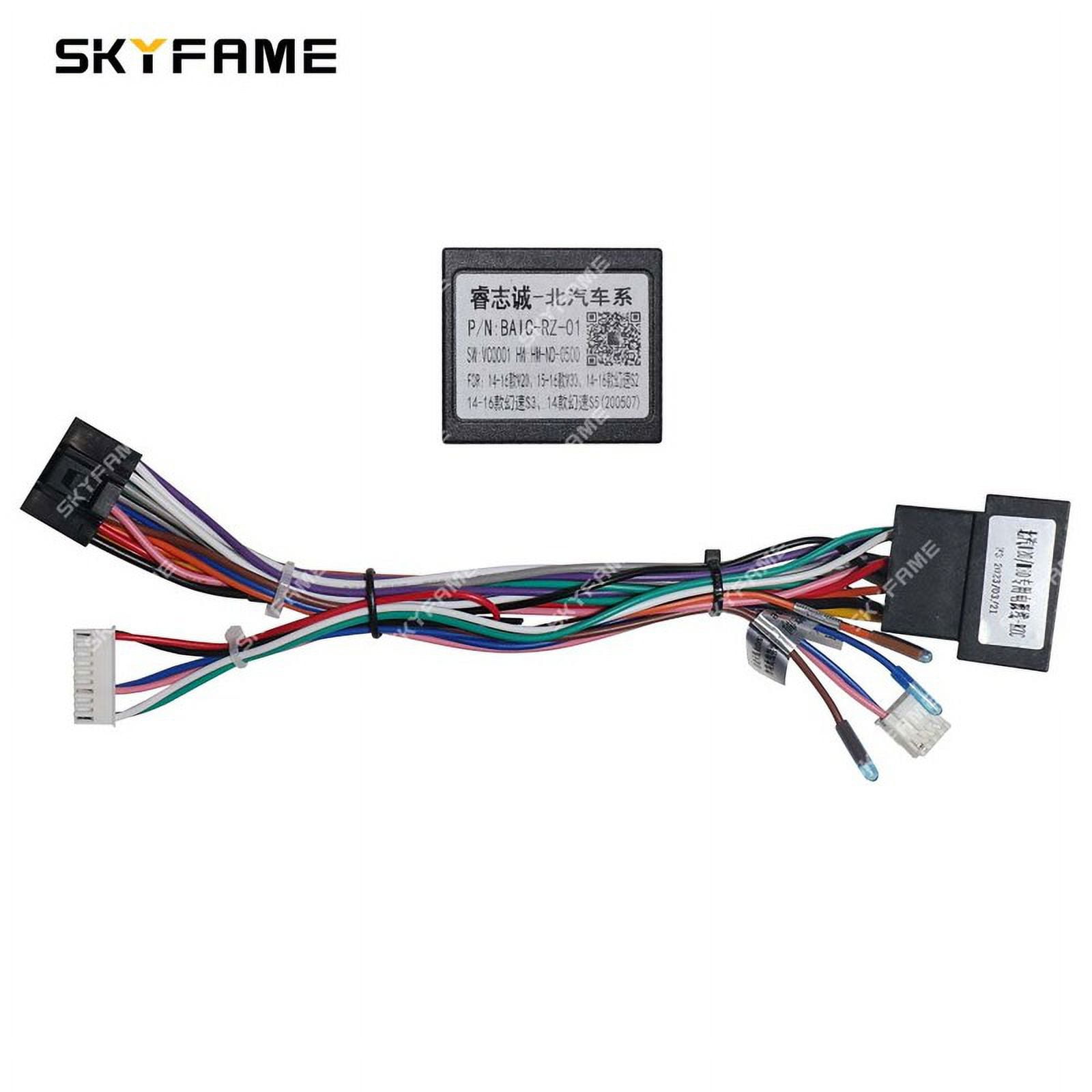 SKYFAME Car 16pin Wiring Harness Adapter Canbus Box Decoder Android Radio Power Cable For Beiqi ...