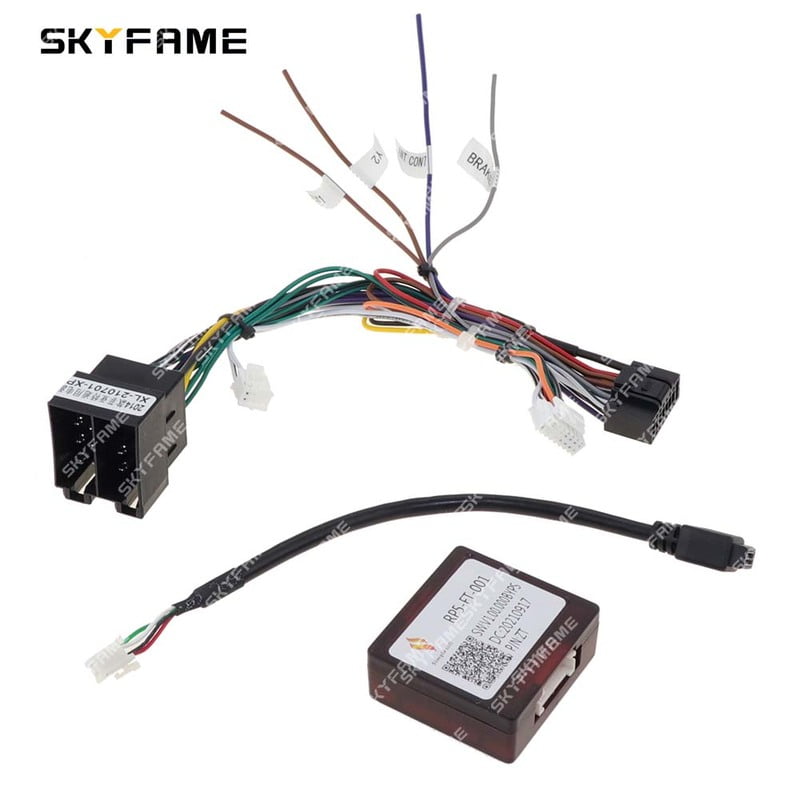 SKYFAME Car 16pin Wiring Harness Adapter Canbus Box Decoder Android ...